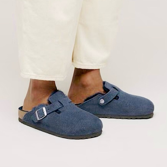 Birkenstock | Shoes | Birkenstock Boston Shearling Fur Lined Clogs Slip ...